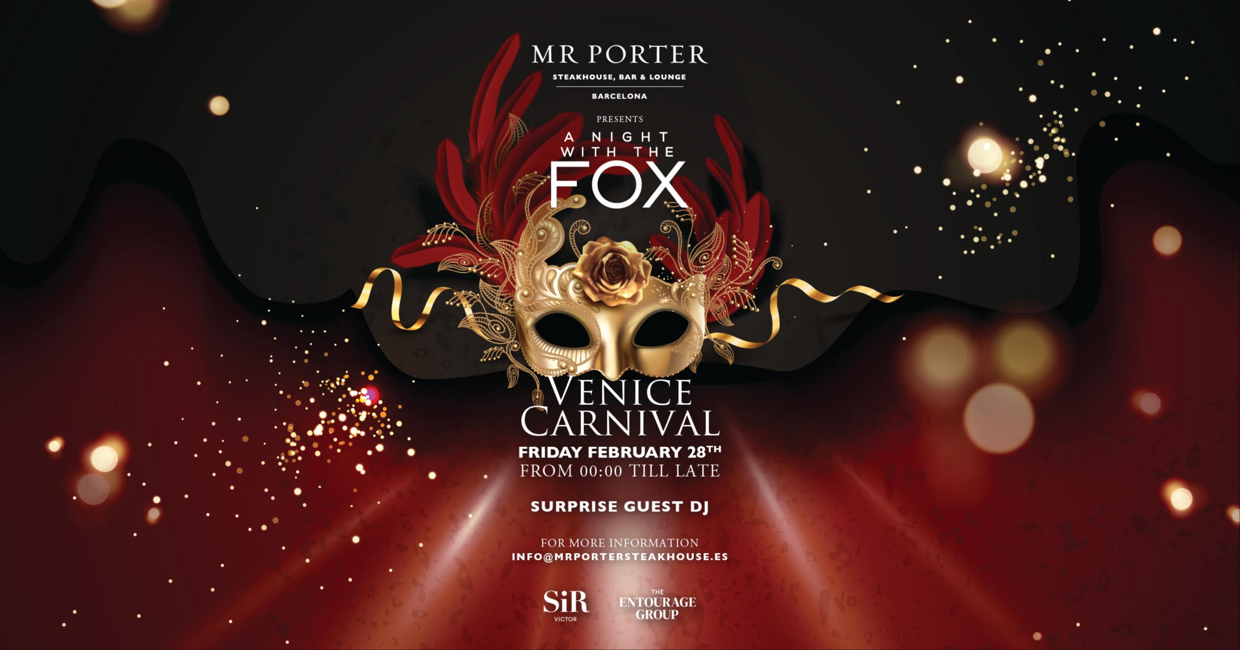 A Night With The Fox: Venice Carnival at Mr Porter Barcelona in Barcelona