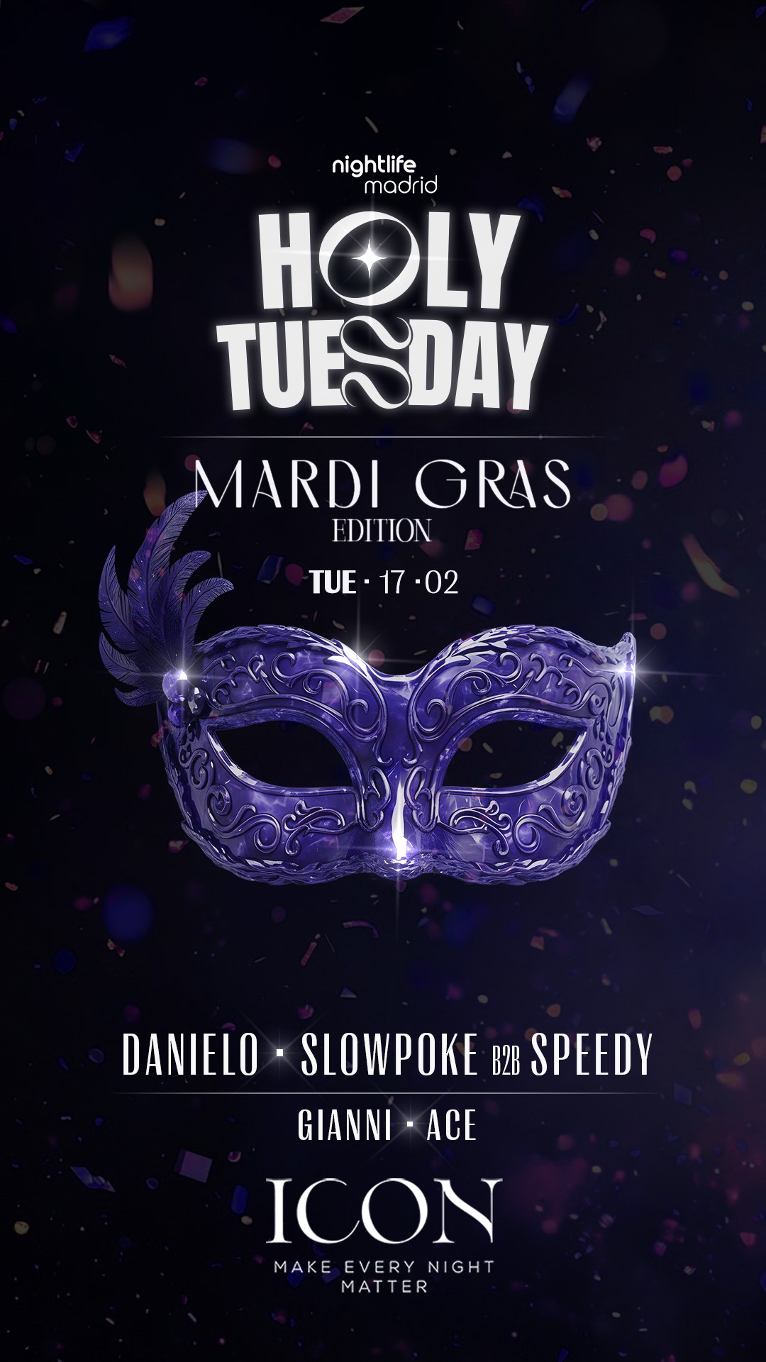 Icon Madrid Holy Tuesday - Mardi Gras Edition Tickets, guestlists and ...