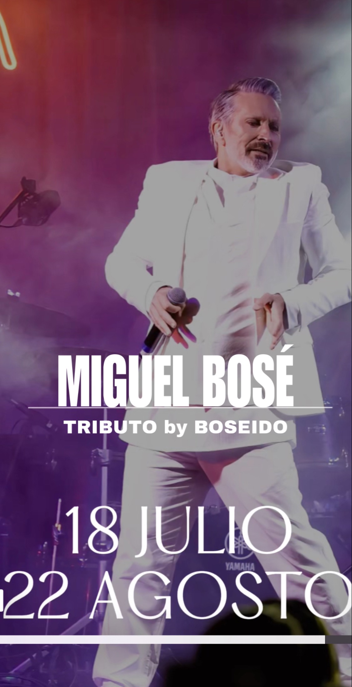Maya Benicassim Miguel Bose Show Entradas, listas de invitados y mesas ...