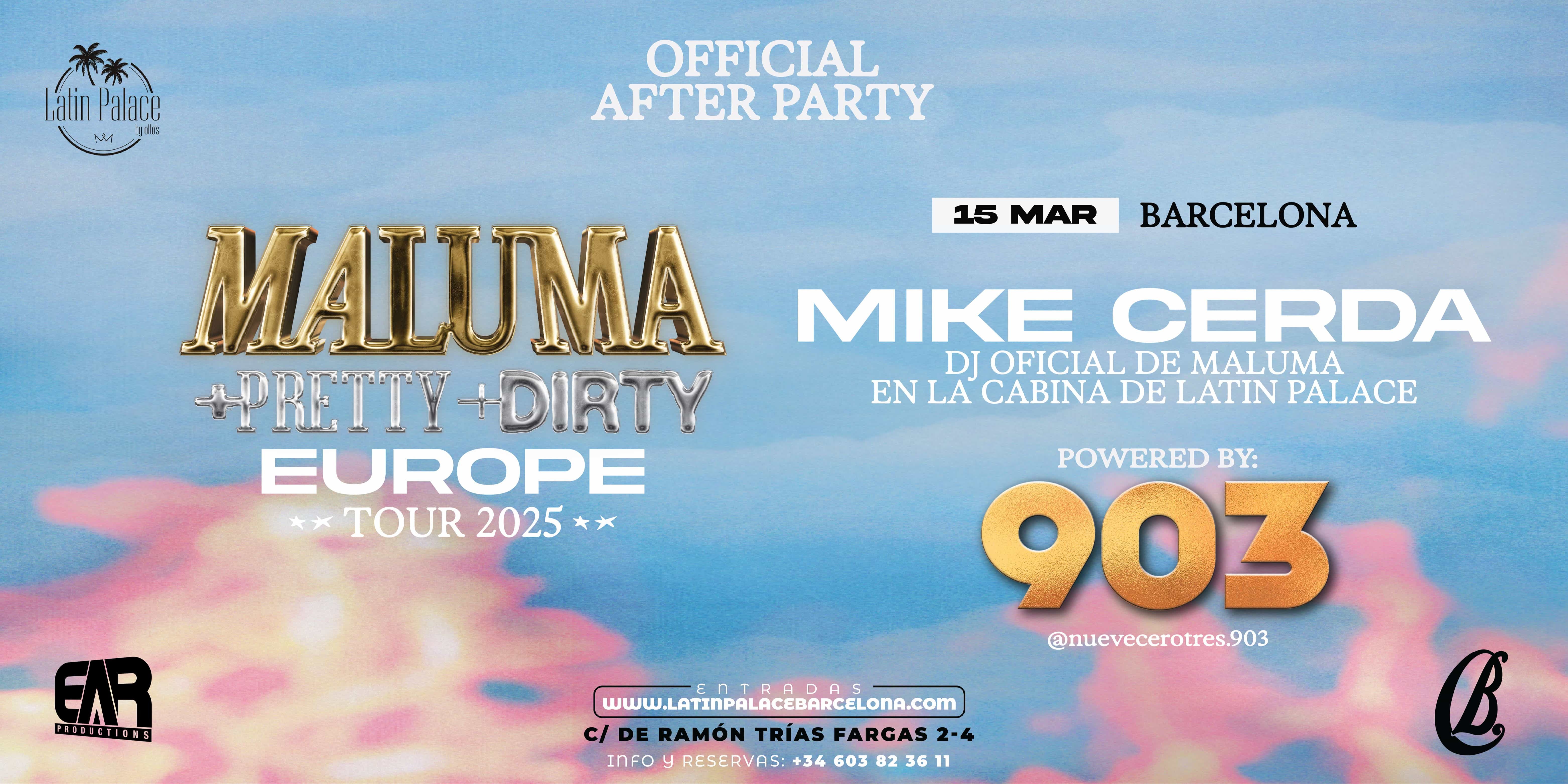 Latin Palace by Otto's Afterparty Oficial Maluma Entradas, listas de ...