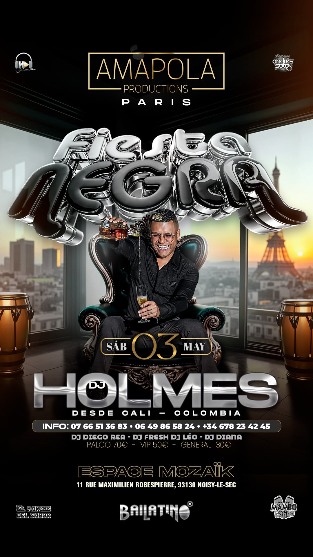 Biotickets Fiesta Negra - Con Dj Holmes Entradas, listas de invitados y mesas VIP en Biotickets ...