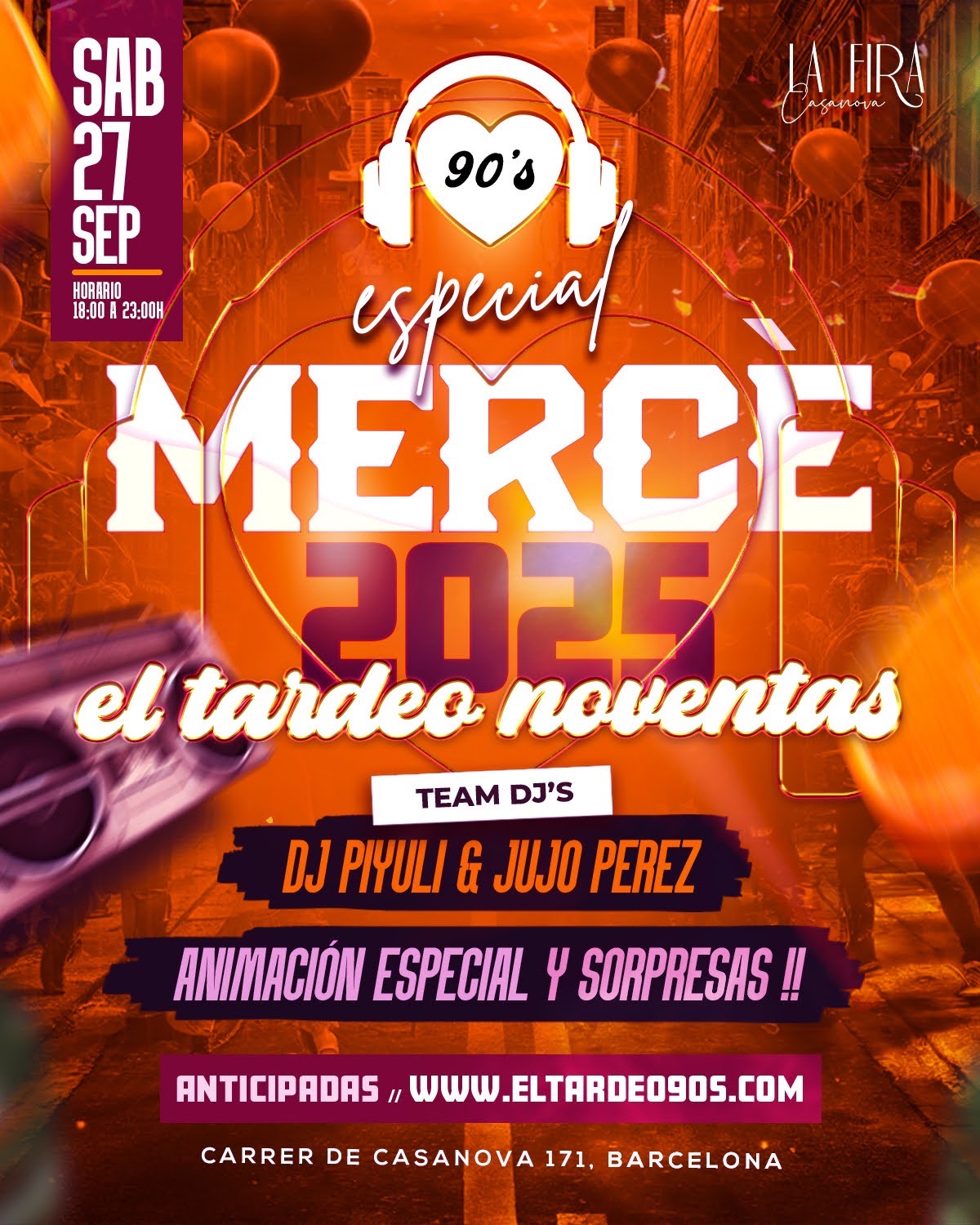 La Fira Group El Tardeo 90s (fira Casanova) Entradas, listas de ...