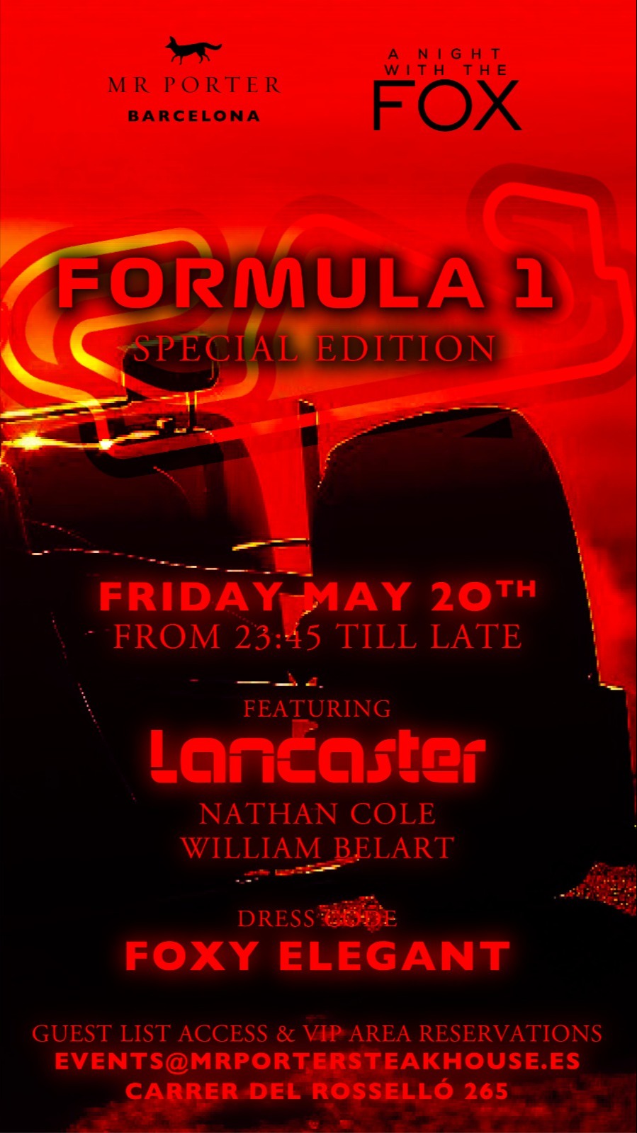 Formula 1 Special Edition at Mr Porter Barcelona in Barcelona