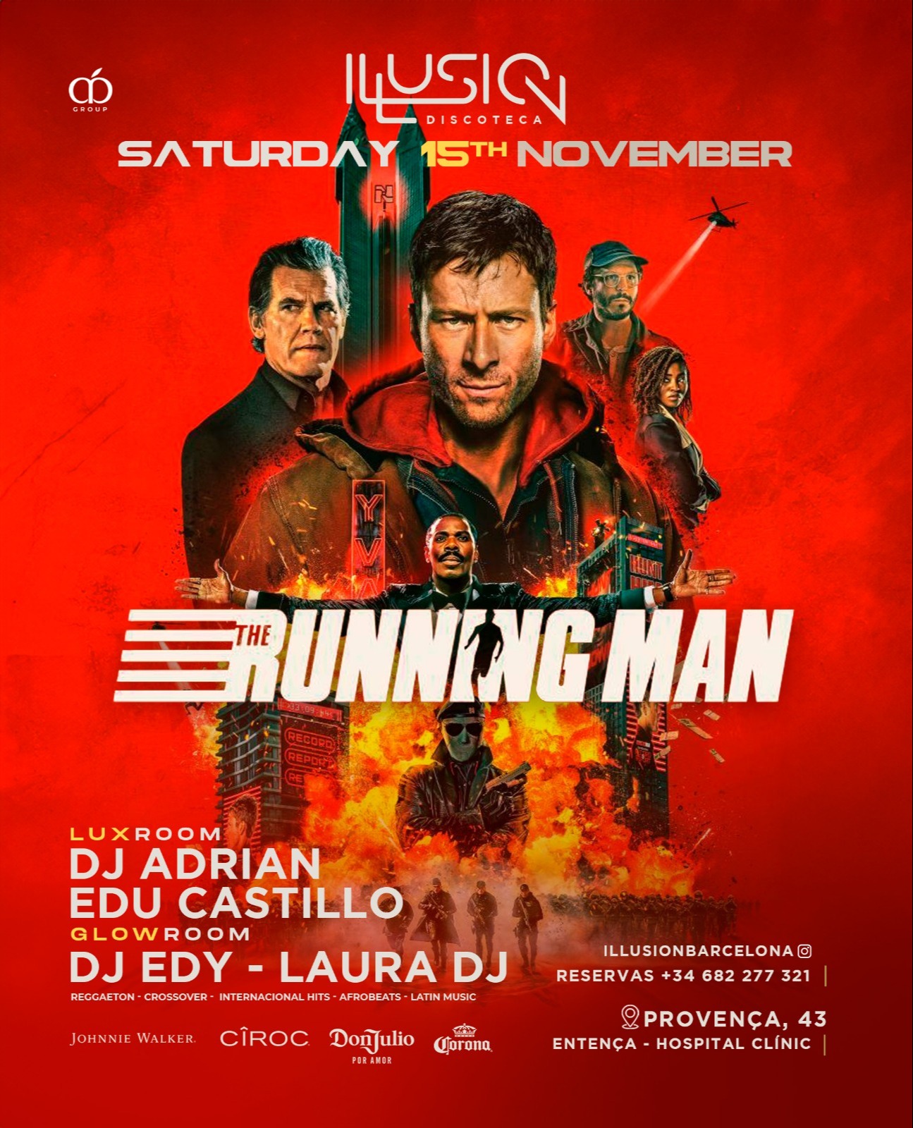 Illusion The Running Man Party Tickets, guestlists and VIP tables The ...