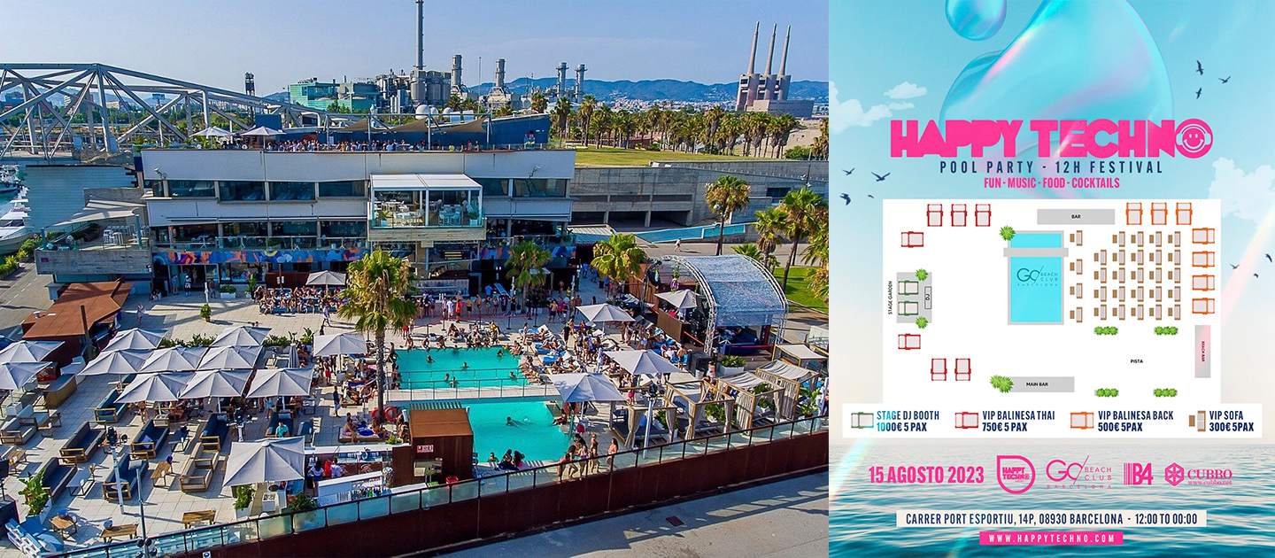 Happytechno Pool Party 12h Festival At Go Beach Club at Happy Techno in ...
